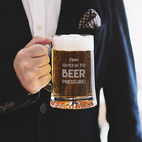 Buy Personalised 'Beer Pressure' Glass online