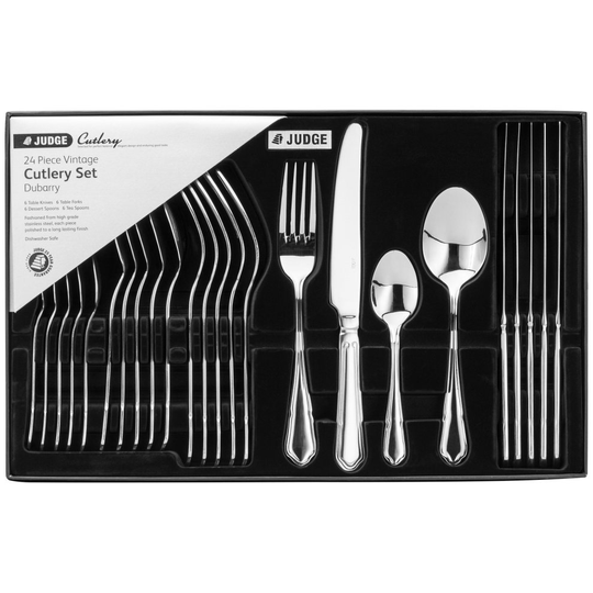 Buy Judge 24 Piece Dubarry Cutlery Set Stainless Steel Boxed 25 Year ...