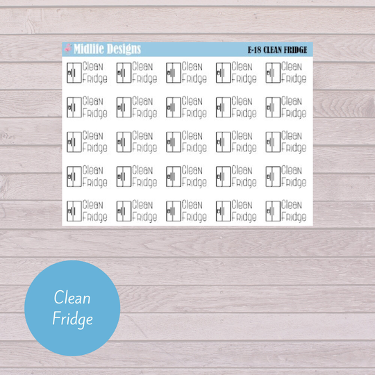 Buy Clean Fridge Planner Stickers, Clean Refrigerator Out Reminders ...