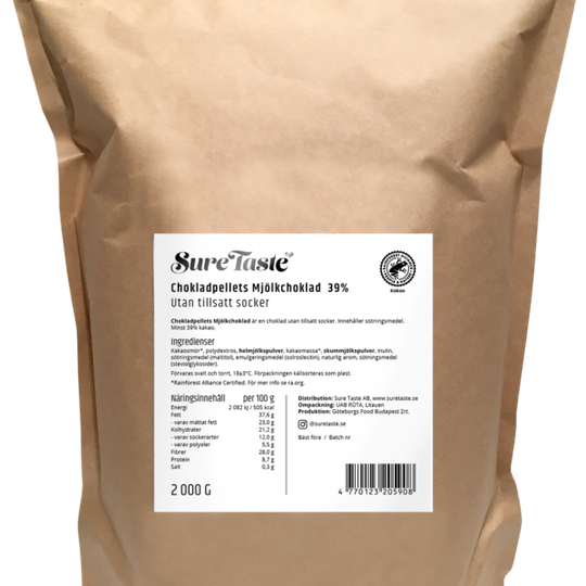 Köp Sure Taste Chokladpellets Mjölkchoklad 2 kg