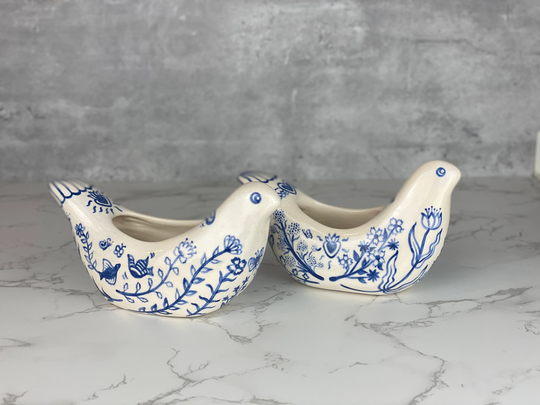 Buy Two Blue Doves Pottery Pots Online