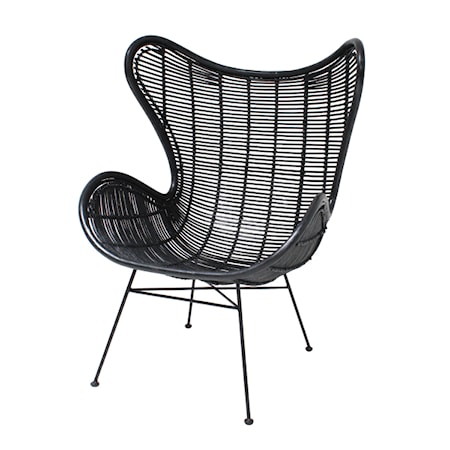 Köp Rattan Egg Stol Svart online | Stilero.se