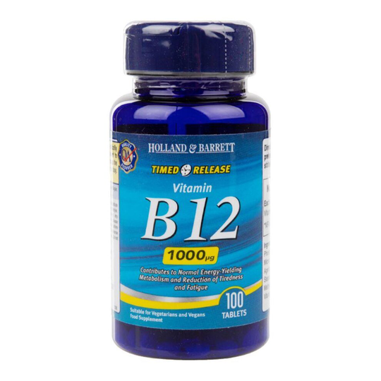 Buy Holland & Barrett Timed Release Vitamin B12 Tablets 100's Online
