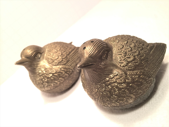 Buy Vintage French Silver Plate Bird Salt & Pepper Pair Of Birds Mid ...