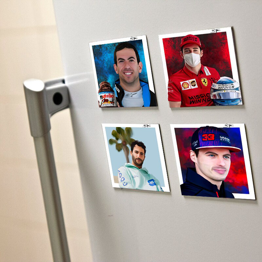 Buy F1 Formula 1 Driver Digital Art Fridge Refrigerator Magnet online