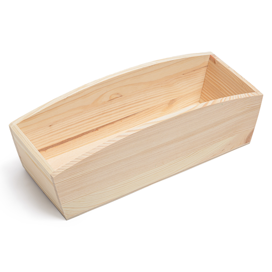 Buy Natural Wood Rectangular Wooden Pot Online