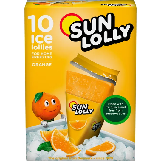 Köp Sun Lolly Isglass Apelsin 10-pack