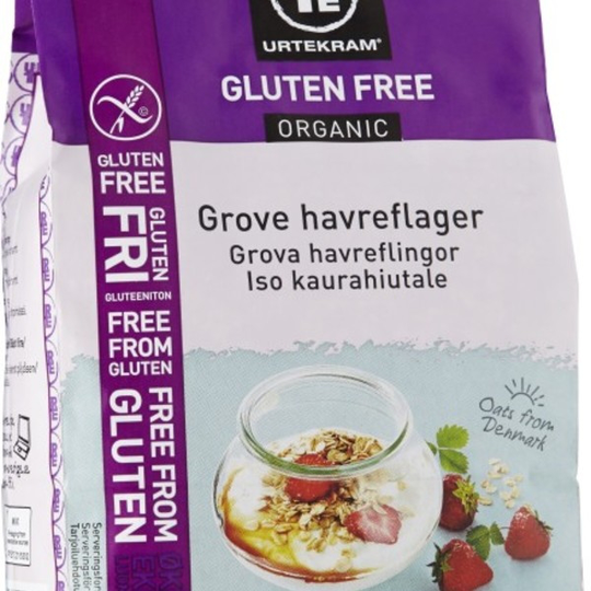 Köp Urtekram Grova Havreflingor Eko Glutenfri 600 g