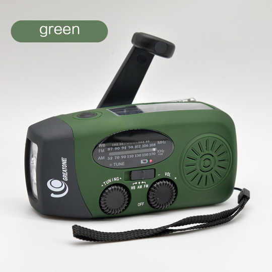 Buy (Green ) Solar Charged Radio with Lighting online