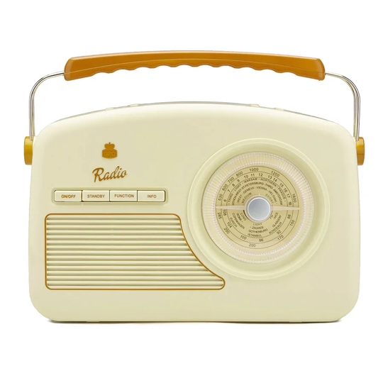 Buy GPO Rydell Retro Portable DAB/FM Radio - Cream online | Jedsound.com