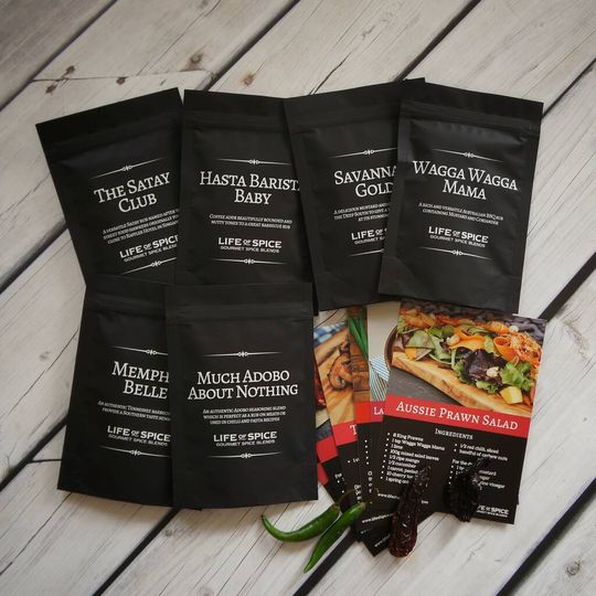 Buy The Summer Six Pack! Six Great BBQ Rubs Gift Set with Recipe Cards ...
