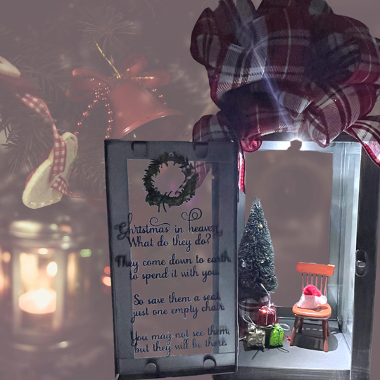 Buy Led Lit Christmas in Heaven Empty Chair Memorial Lantern, Best Of ...
