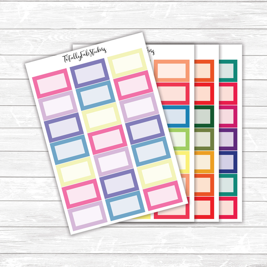 Buy Fu-54 // Blank Season Color Themed Half Box Planner Stickers Online