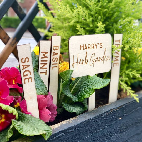 Buy Personalised Set Of Five Herb Garden Plant Markers Online