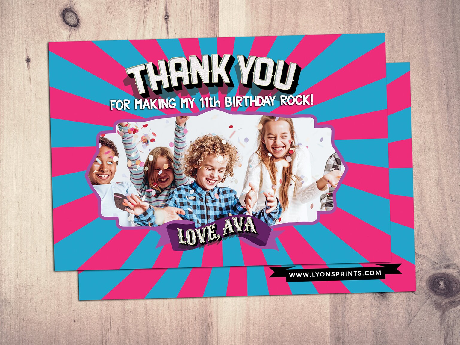 Buy Thank You Card - Greeting Rockstar Thank You Card Pop Star Birthday ...