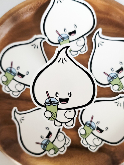 Buy Green Tea Boba Bao Sticker | Dumpling, Bun, Siopao Filipino Cute ...