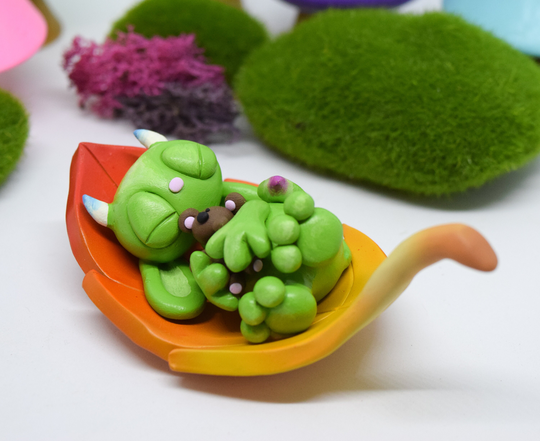 Buy Sleeping Garden Sprite, Cottagecore Decor, Fae Figurine, Fairy ...