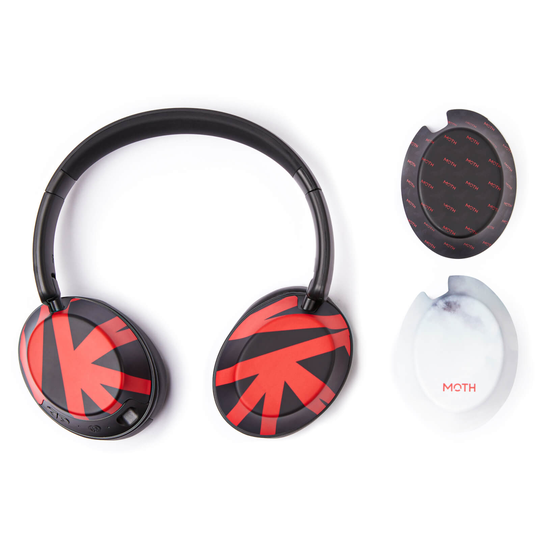 Buy MOTH Red Dash Over-Ear Headphones & Caps online | Jedsound.com