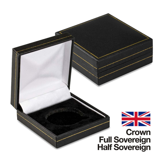 Buy (Full Sovereign) Cooksongold Black Leatherette Coin Display Boxes ...