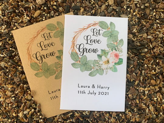 Buy Personalised Wild Flower Seed Packets Envelopes Wedding Favours Online