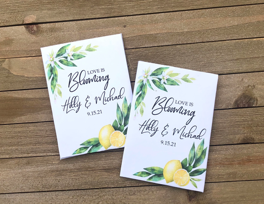 Buy Lemon Seed Packet Wedding Favors, Citrus Party Decorations Online