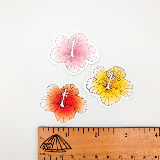 Buy Hibiscus Flower Sticker 3-Pack - Tropical Hawaii 3-Pack Online