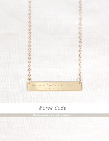 Buy Morse Code Necklace Gift Secret Bar Mother online