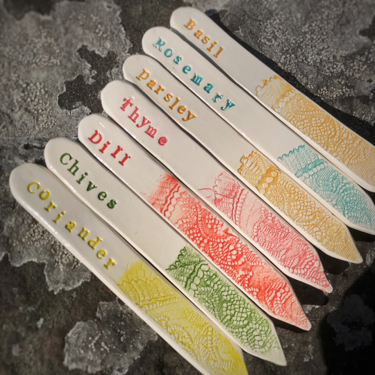 Buy Handmade Ceramic Herb Markers Online