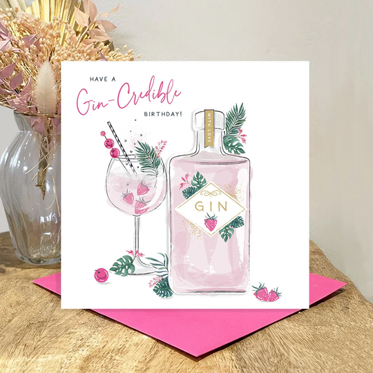 Buy Have A Gin-Credible Birthday - Handfinished Birthday Card With 3D ...