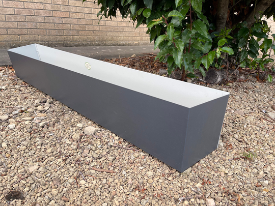 Buy Recycled Metal Handmade Trough | 1.5M Long Planter Deep Upcycled Online