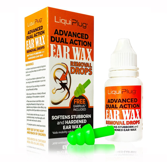 Buy LiquiPlug® Dual Action Ear Drops+Free Earplug aids mobility Online