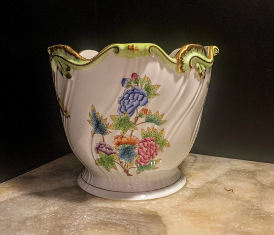 Buy Herend Queen Victoria Ribbed Small Cachepot Online