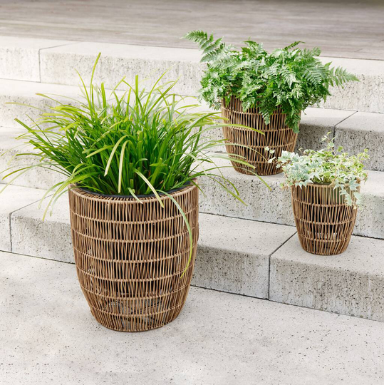 Buy Indoor Outdoor Woven Rattan Effect Planter Online
