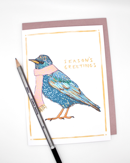Buy Christmas Card - "Season's Greetings Starling Online
