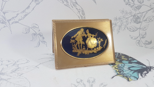 Buy Vintage French Patrys Compact, Limoges Powder Vintage Compact ...