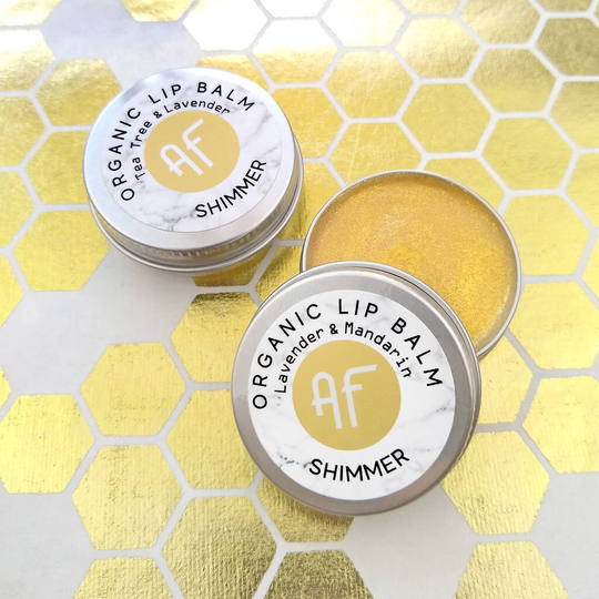 Buy Personalised Sparkly Gold Lip Balm Organic And Vegan Online