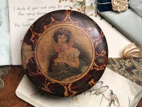 Buy Unusual Antique Victorian Turned Wood Powder Compact Or Snuff Box ...