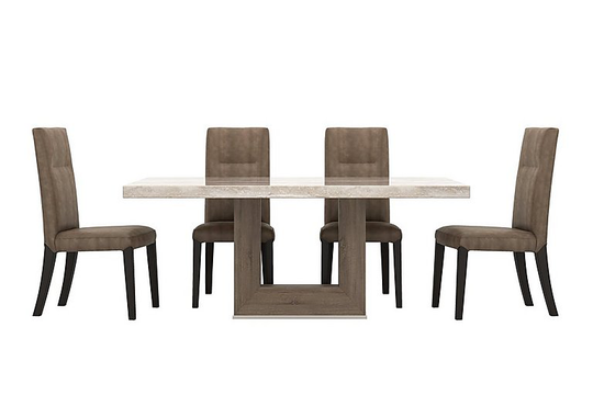 Buy Stone International - Valentina Dining Table with 4 Dining Chairs ...