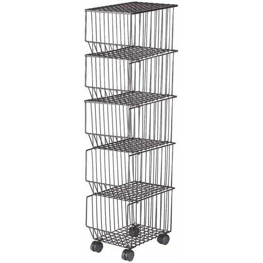 Buy Echoo - Movable Iron Storage Shelf 5 Layer Tier Drying Mesh Basket ...