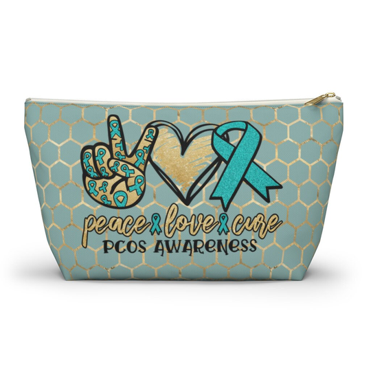 Buy Pcos Bag, Accessory Pouch, Polycystic Ovary Syndrome Peace Love ...