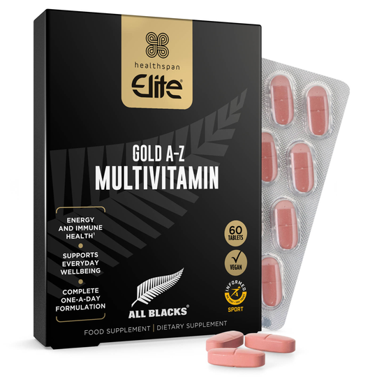 Buy Healthspan Elite All Blacks Gold A-Z Multivitamin 60 Tablets online