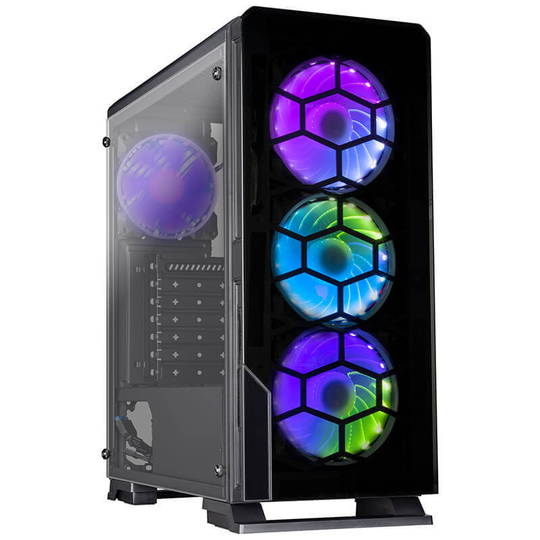 Buy EG Diamond RGB Tempered Glass ATX Gaming Case, Black online ...