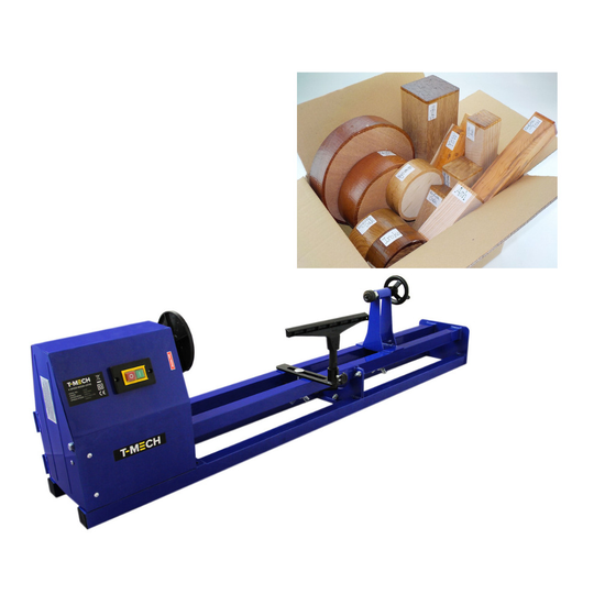 Buy (T-Mech Wood Lathe & Mixed Blanks Selection Box) T-Mech Electric ...