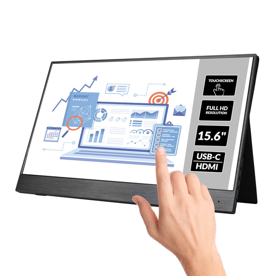 Buy electriQ 15.6" Full HD HDR Touch Screen USB-C Portable Mo Online