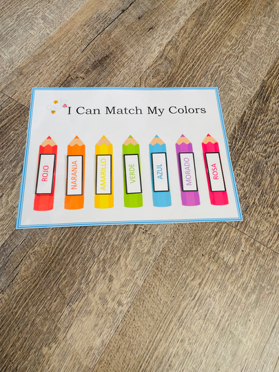 Buy Spanish Colors, Learning Colors in Spanish, Matching Games, Color ...