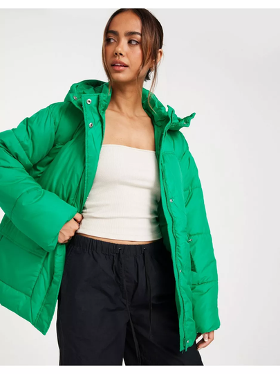 Osta Pieces Pclouie Short Puffer Jacket Kac Parakeet Netistä