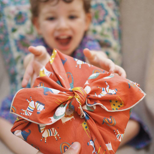 Buy Reusable Organic Cotton Gift Wrap 'Children' Online