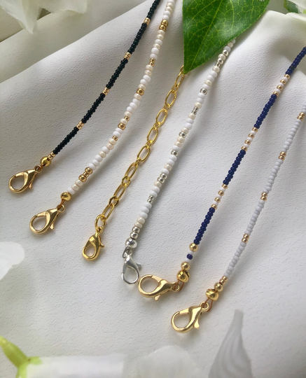 Buy Beaded Glasses Chain, Mask Chain Holder, Face Lanyard, For Mask ...