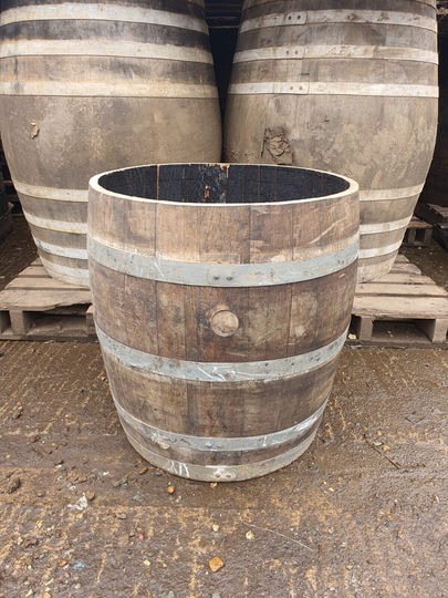 Buy 3/4 70cm Tall Oak Wine Barrel Garden Planter Whisky Reclaimed Olive ...