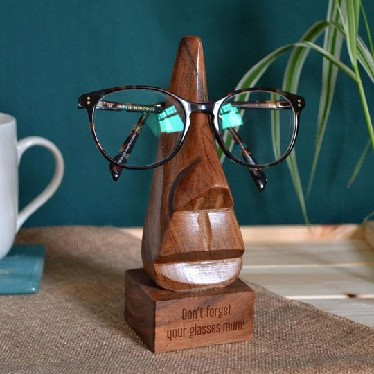 Buy Personalised Wooden Glasses Stand Face Specs Holder online